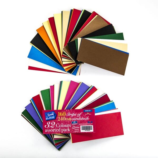 Sweet Dixie 160 Pack Cardstock Strips (Assorted) | stamps4u.co.uk