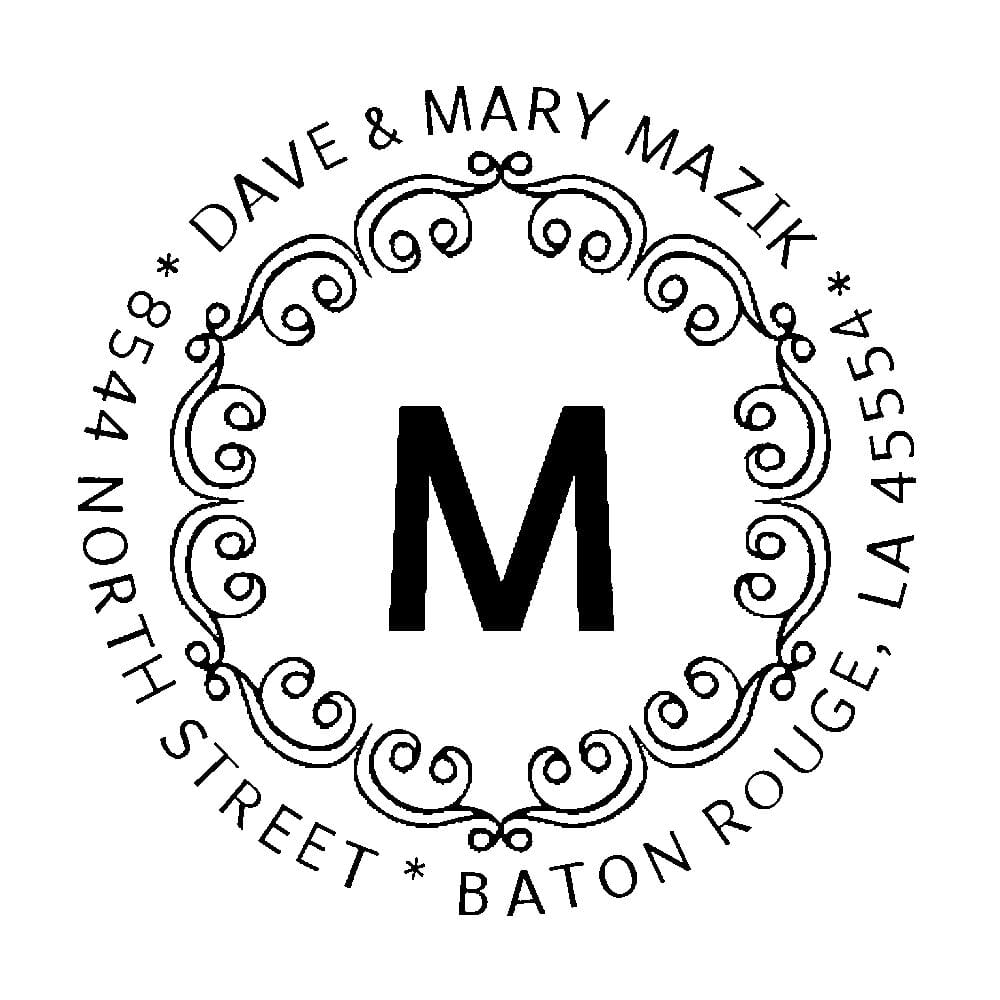 So Pretty Round Monogram Stamp | stamps4u.co.uk