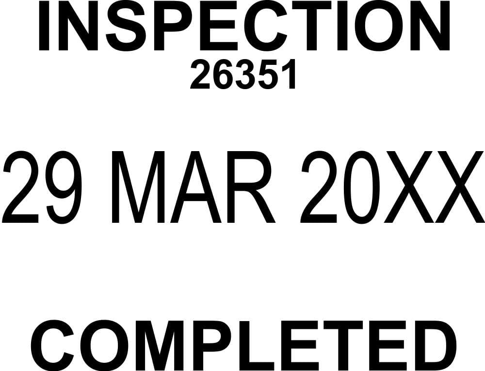 Custom QC Inspection Date Stamp Completed | Stamps4u.co.uk
