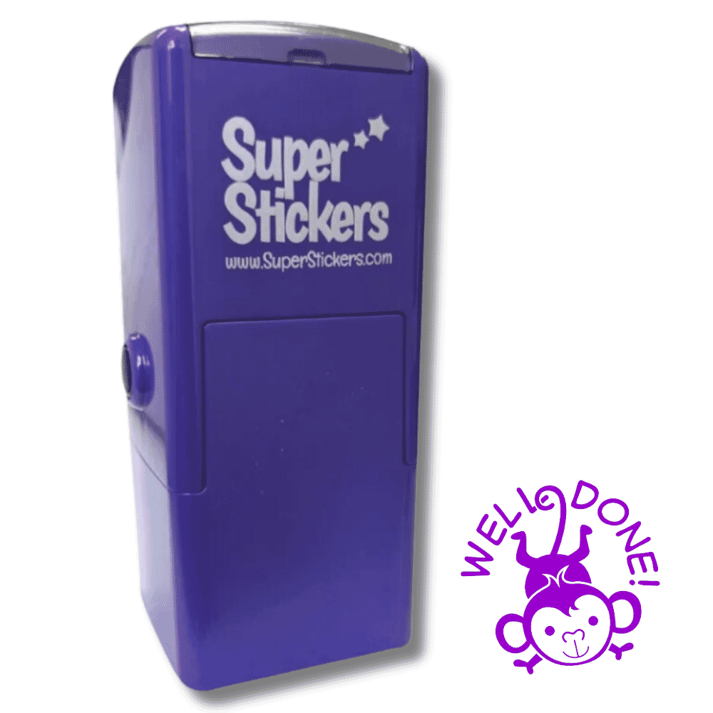 Teacher Marking Stamp - Well-Done-Monkey | Stamps4u.co.uk