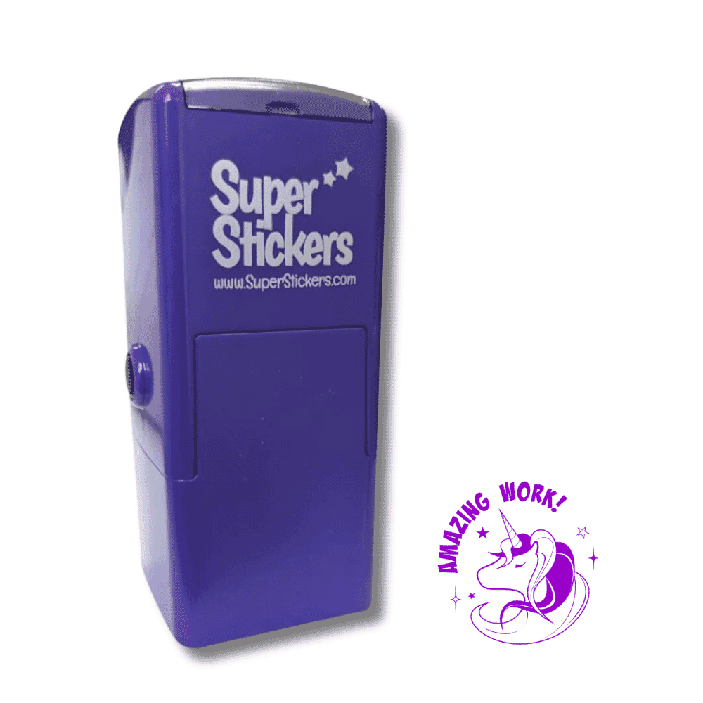 Teacher Marking Stamp - Amazing Work Unicorn | Stamps4u.co.uk