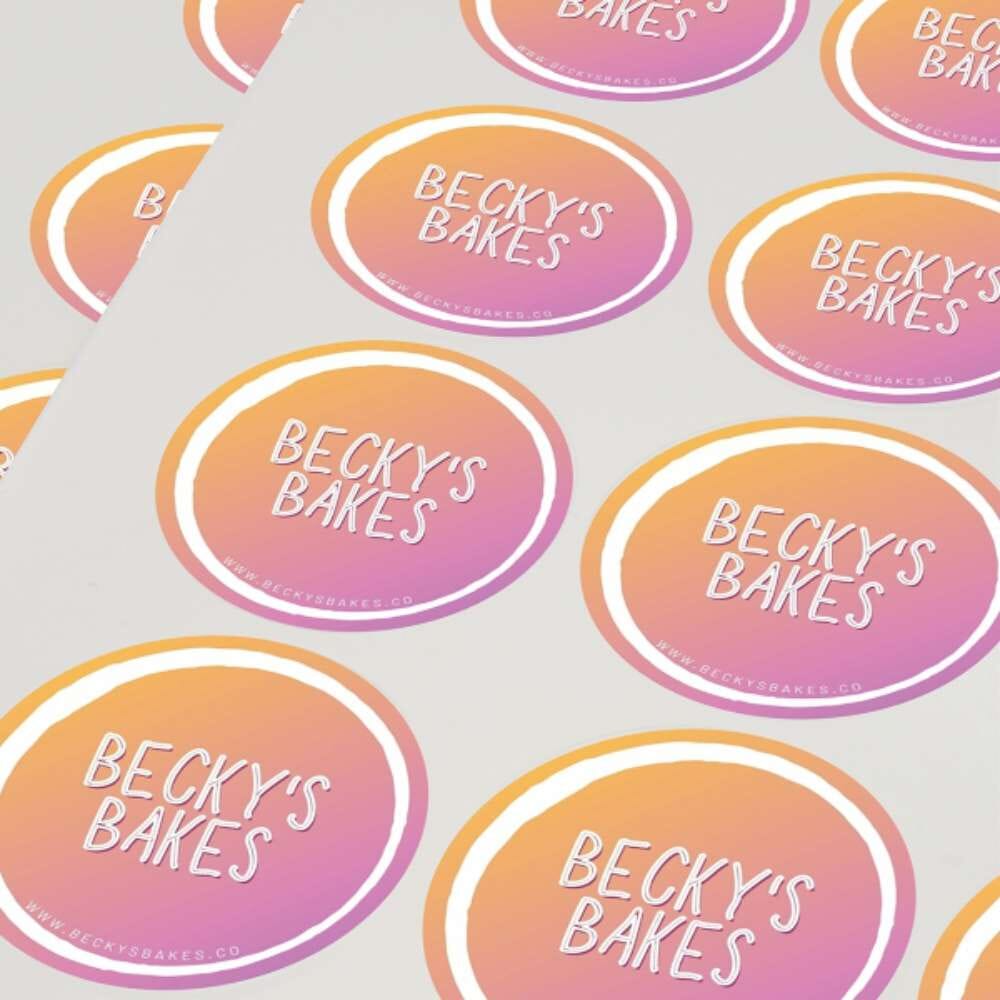 Customised Round Business Stickers | Stamps4u.co.uk