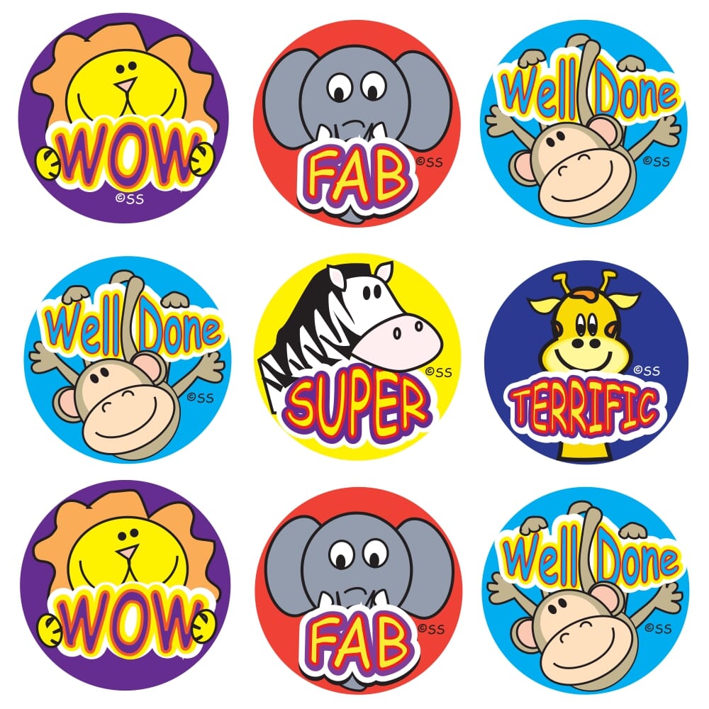 Bumper Pack - Cartoon animals praise| Stamps4u.co.uk