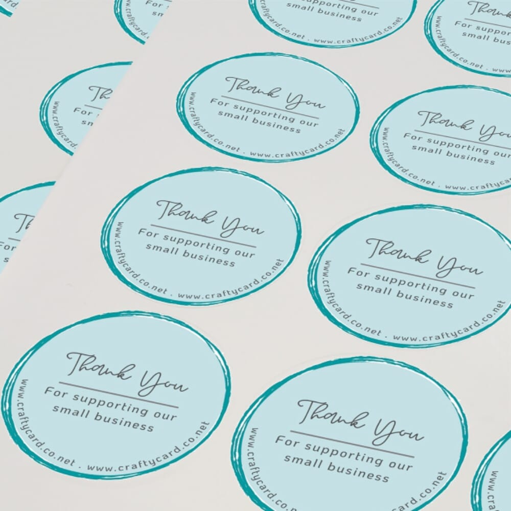 Customised Round Business Stickers | Stamps4u.co.uk