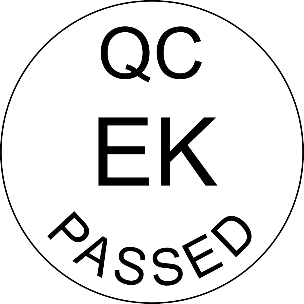 Custom QC Inspection Initials Stamp Passed | Stamps4u.co.uk