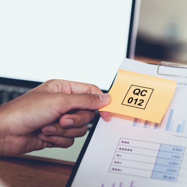 Custom QC Inspection Stamp Number Square | Stamps4u.co.uk