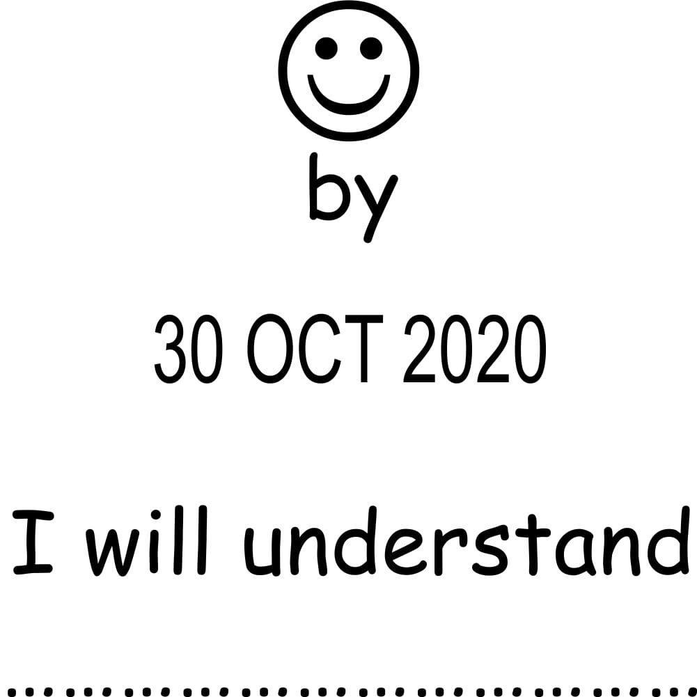 Teacher Marking Date Stamp I Will Understand | Stamps4u.co.uk