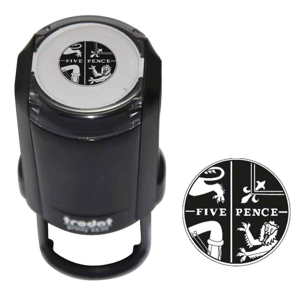 5 Pence Coin Self-Inking Stamps | stamps4u.co.uk