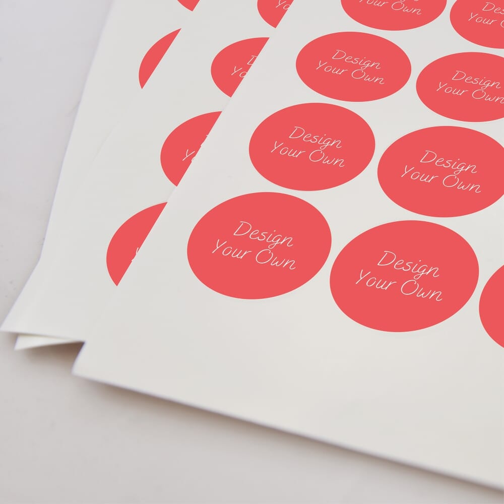 Round Vinyl Custom Business Stickers 35mm | Stamps4u.co.uk