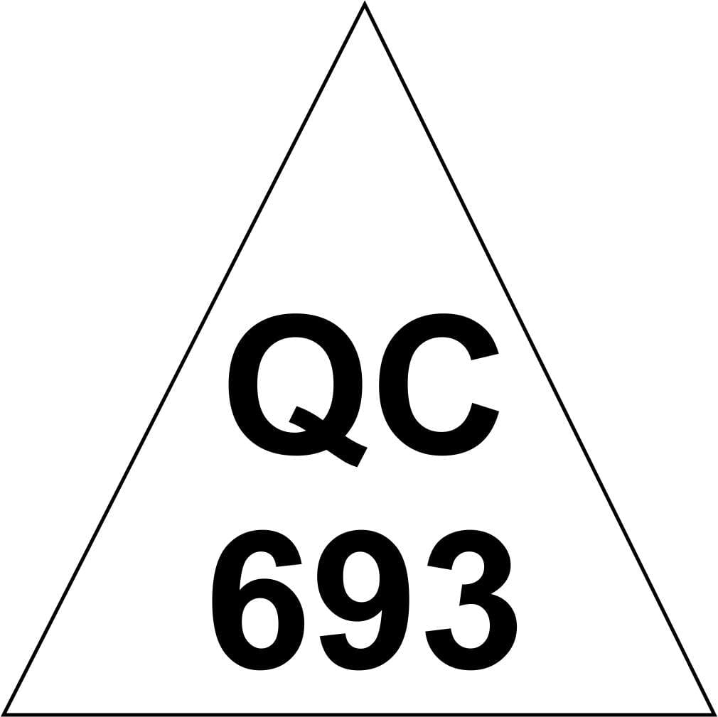 Custom QC Inspection Stamp Number Triangle | Stamps4u.co.uk