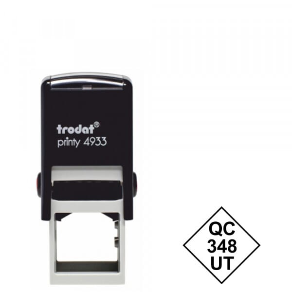 Customised QC Inspection Stamp - Diamond | Stamps4u.co.uk