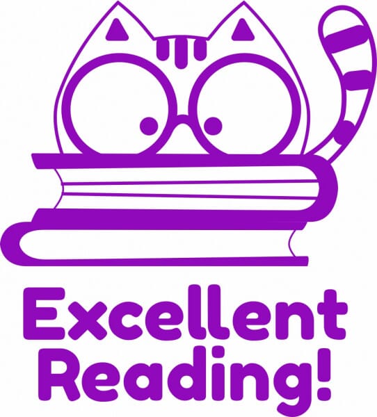 Teacher Stamp | Marking Stamp - Excellent Reading Cat