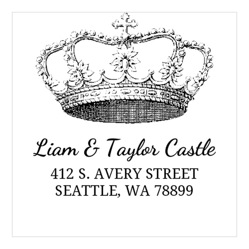 Royal Highness Square Monogram Stamp | stamps4u.co.uk