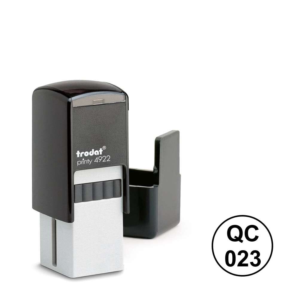 Custom QC Inspection Stamp Number Circle | Stamps4u.co.uk