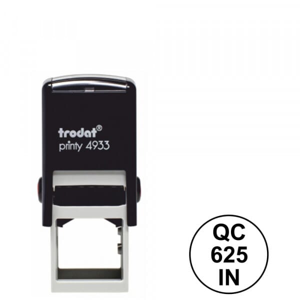 Customised QC Inspection Stamp - Circle | Stamps4u.co.uk