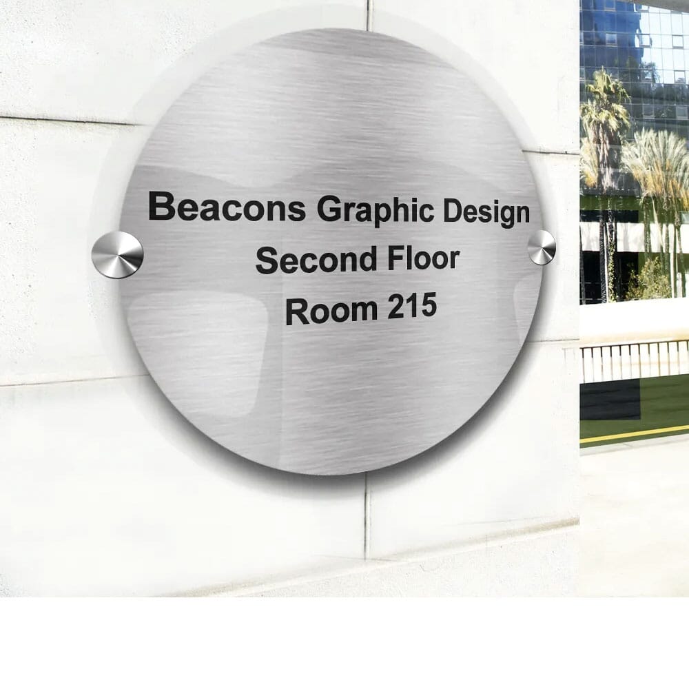 Circular Stand Off Door Signs | badgesmart.com