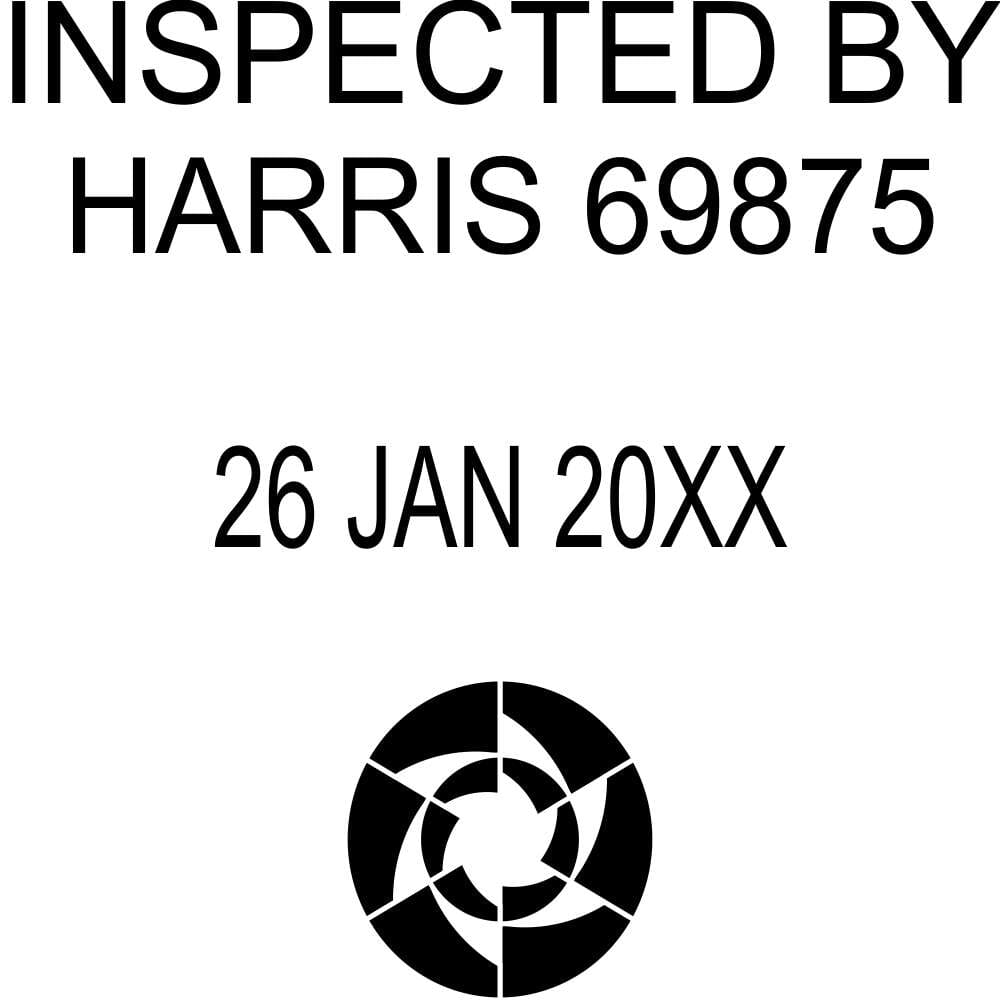 Customised Inspection Date Stamp | Stamps4u.co.uk