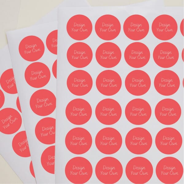 Round Vinyl Custom Business Stickers 35mm | Stamps4u.co.uk
