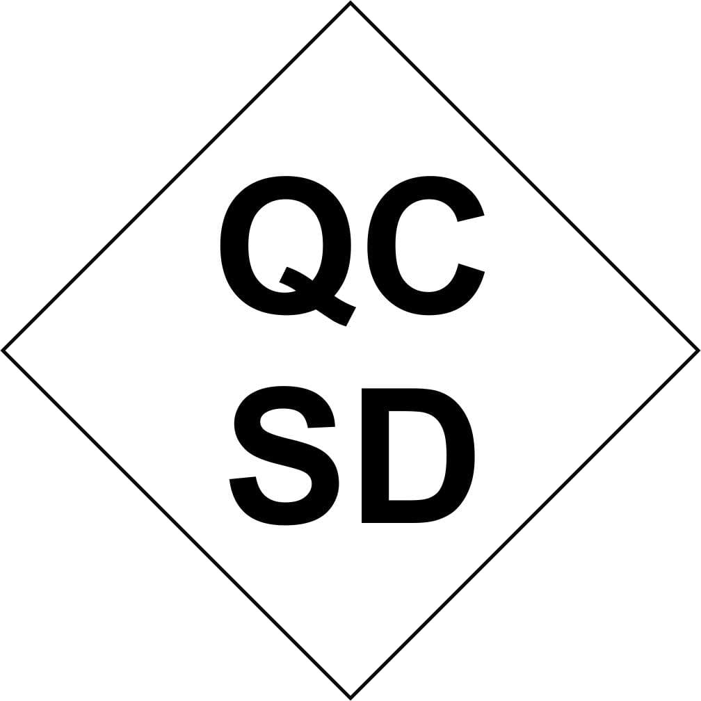 Customised QC Inspection Stamp - Initials Diamond | Stamps4u.co.uk