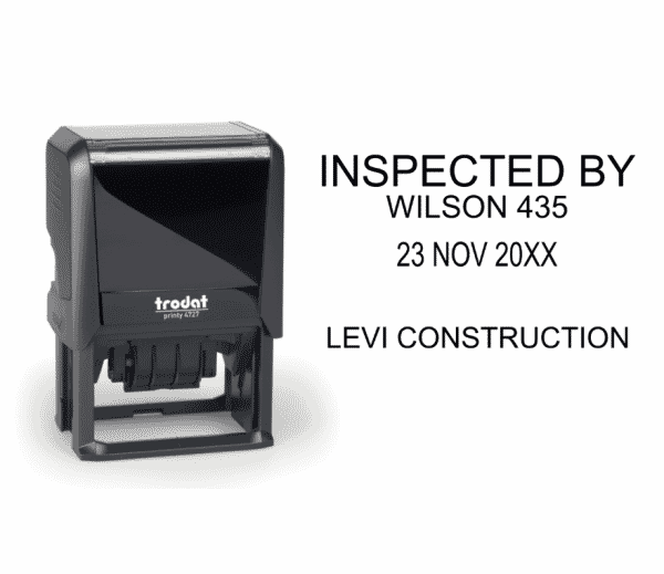 Customised QC Inspected By Date Stamp | Stamps4u.co.uk