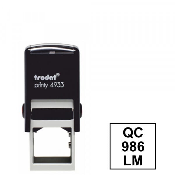 Custom QC Inspection Stamp Number & Initial | Stamps4u.co.uk