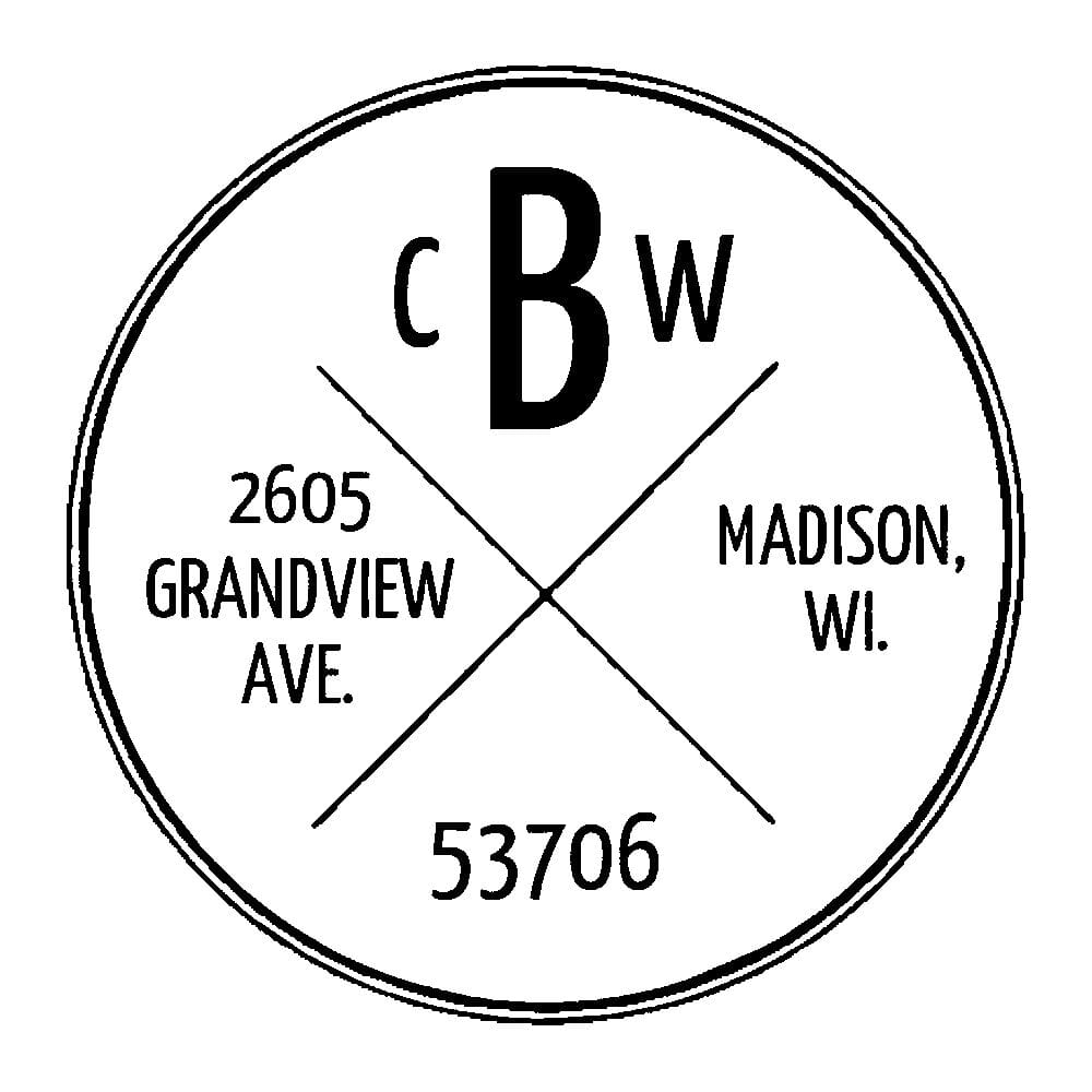 Four Quarters Round Monogram Stamp | stamps4u.co.uk