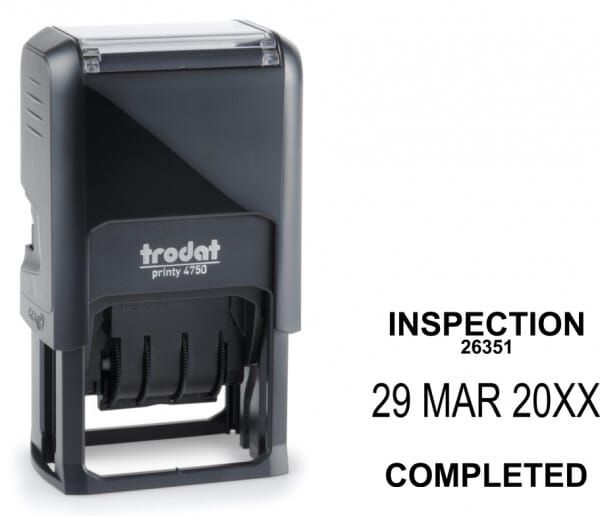 Custom QC Inspection Date Stamp Completed | Stamps4u.co.uk