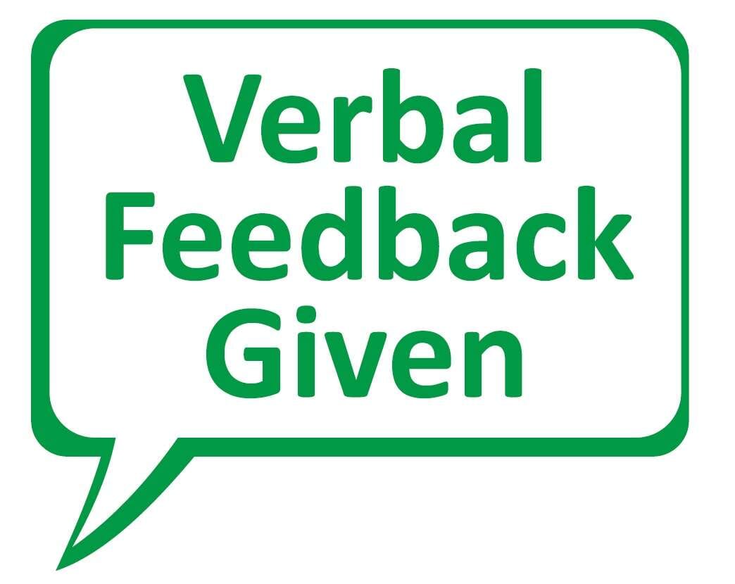 Teacher Marking Stamp Verbal Feedback Given | stamps4u.co.uk