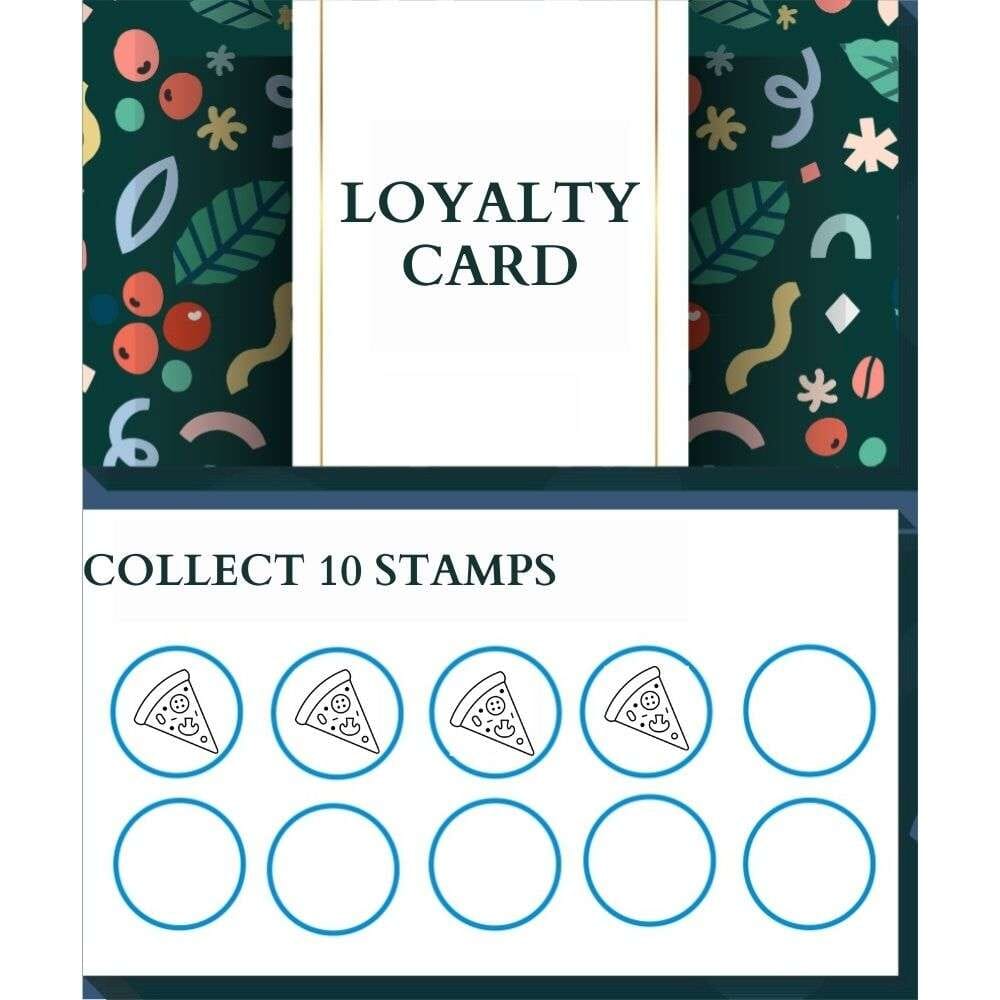 Pizza Loyalty Card Stamp - 11x11mm | Stamps4u.co.uk