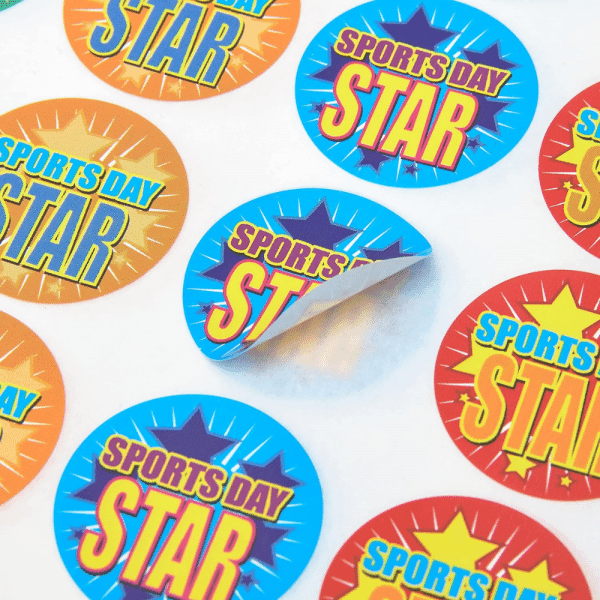 Sports Day Star Variety Pack | 250 Stickers | 28 mm