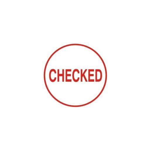 Ink Stamp Displaying 'Checked'