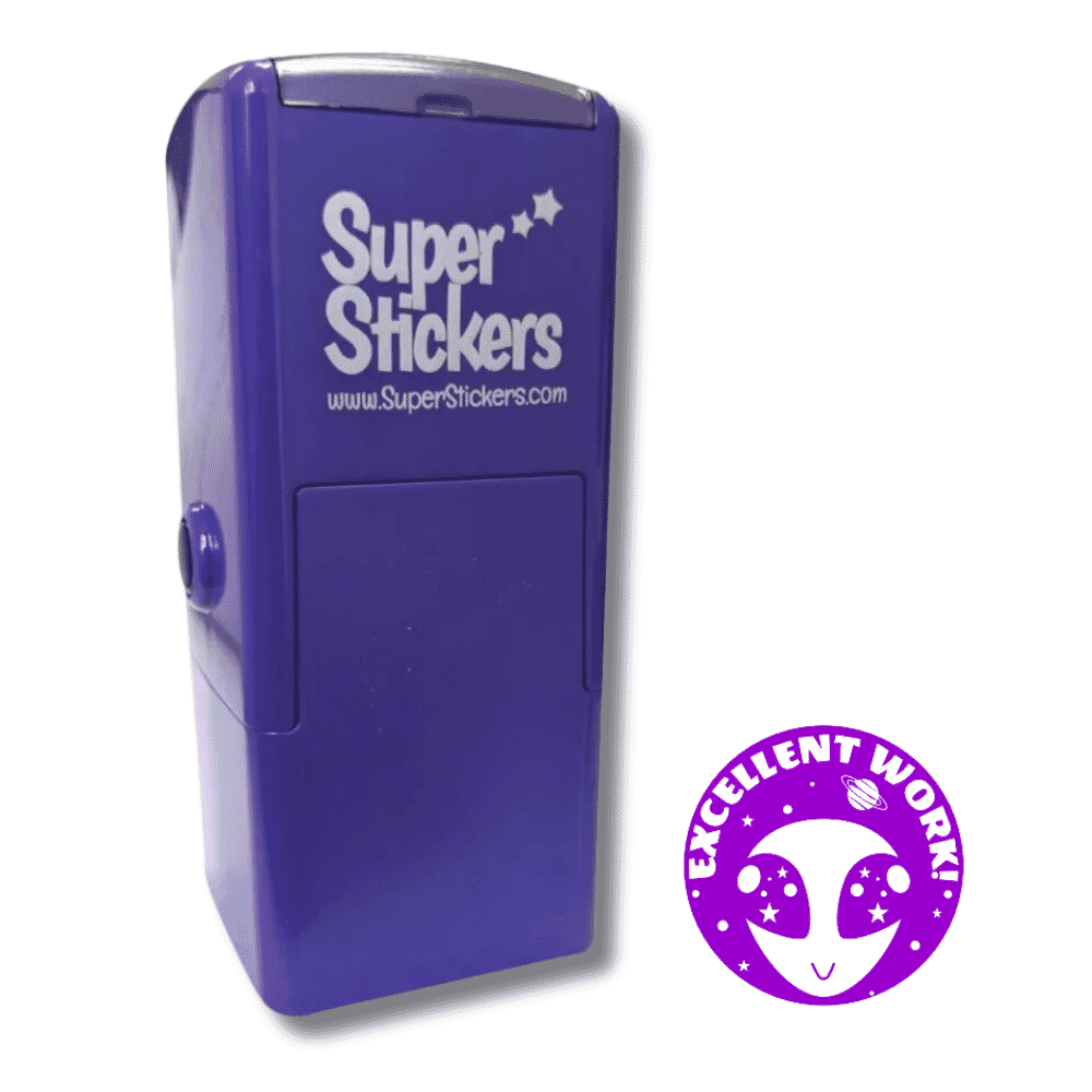 Teacher Marking Stamp - Excellent Work Alien | Stamps4u.co.uk